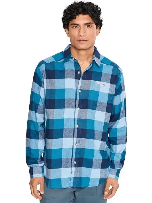 Columbia Cornell Woodstm Flannel Long Sleeve Shirt Clothing - Phoenix Blue Buffalo