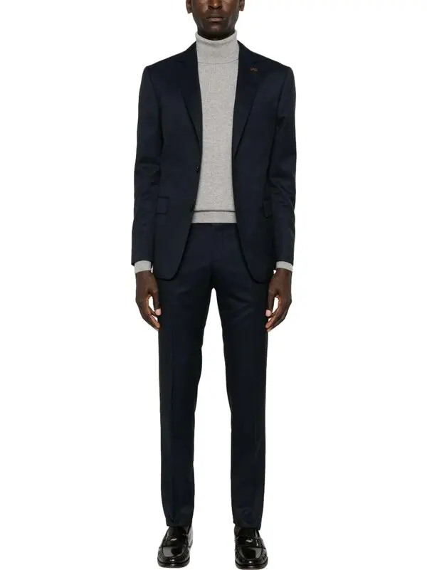 Pal Zileri Brooch Detail Suit - Blue