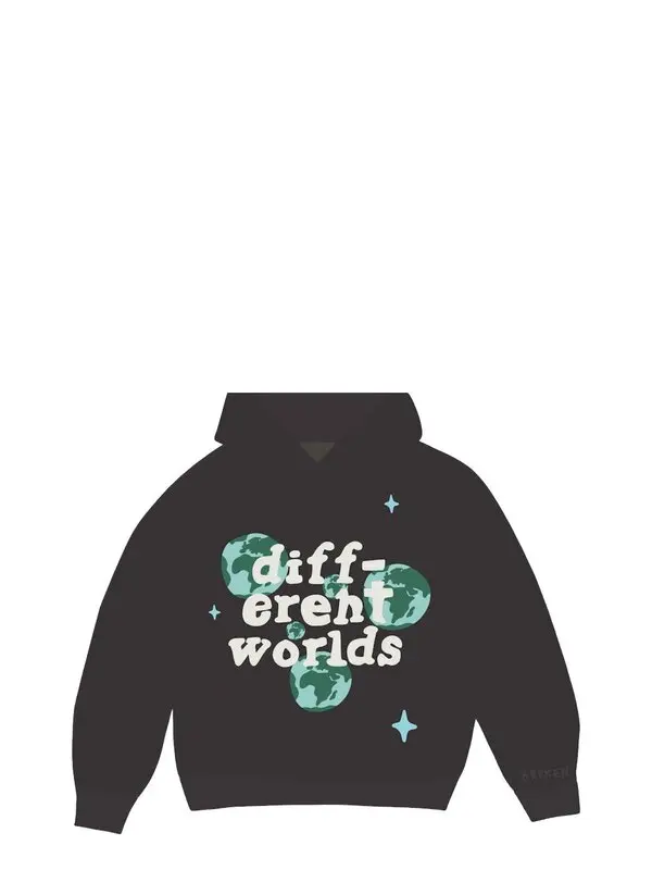 BROKEN PLANET Different Worlds Hoodie - Onyx