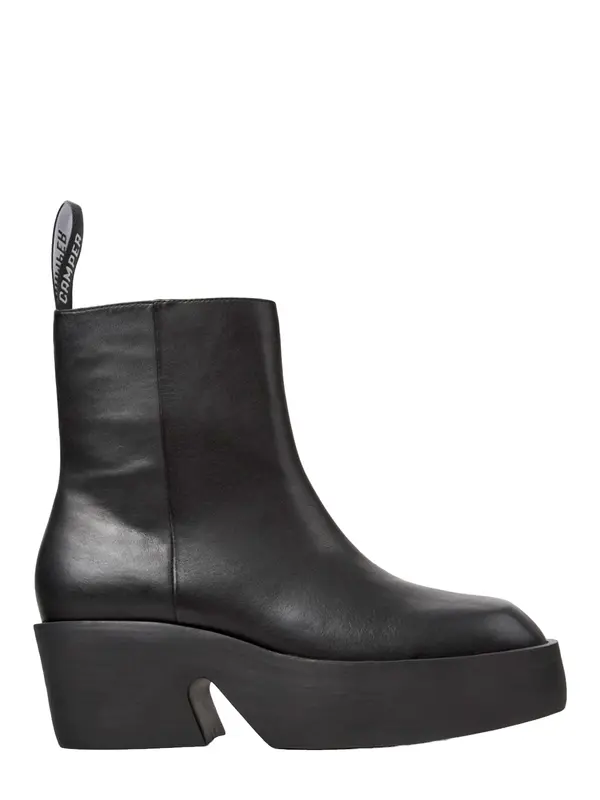 Camper Billie Leather Ankle Boots - Black