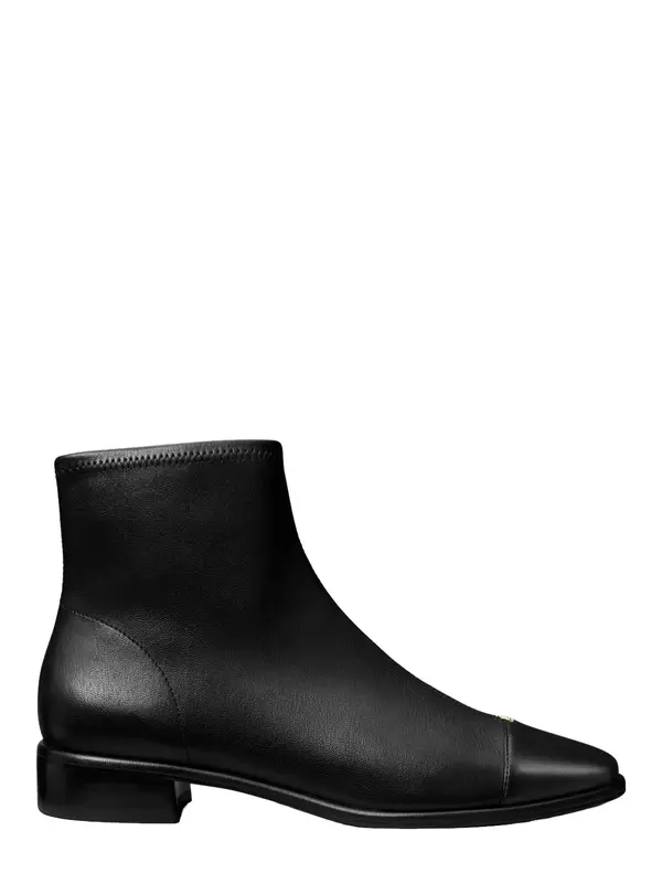 Tory Burch 25mm Cap-toe Ankle Boots - Black