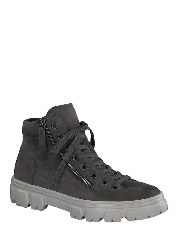 Paul Green Novi Hi-top Sneakers - Iron Grained Nubuk