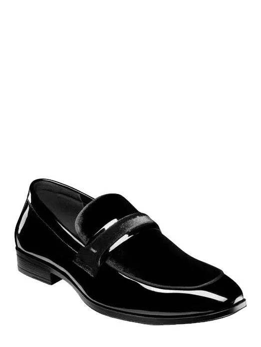 STACY ADAMS Spratley Saddle Loafer - Black