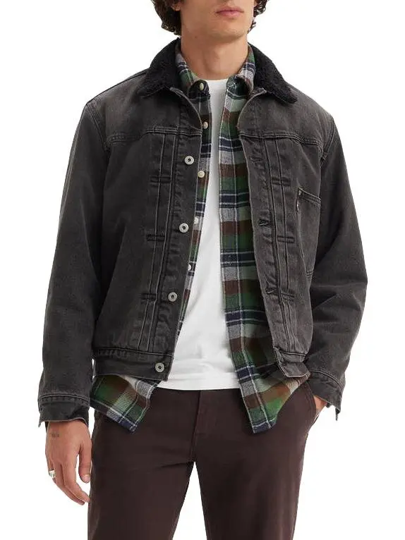 LEVI'S Type I Fleece Collar Trucker Jacket - Mothership Lined
