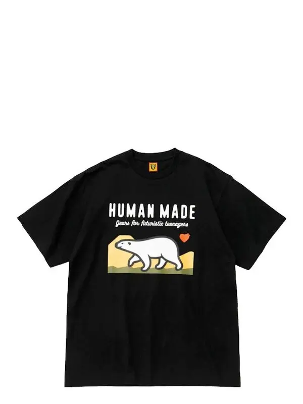 HUMAN MADE Polar Bear Graphic T-shirt - Black