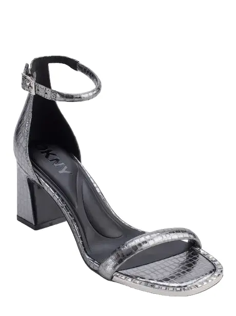 Dkny Wenda Ankle Strap Sandals - Nickel