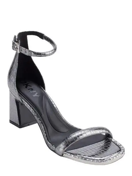 Dkny Wenda Ankle Strap Sandals - Nickel