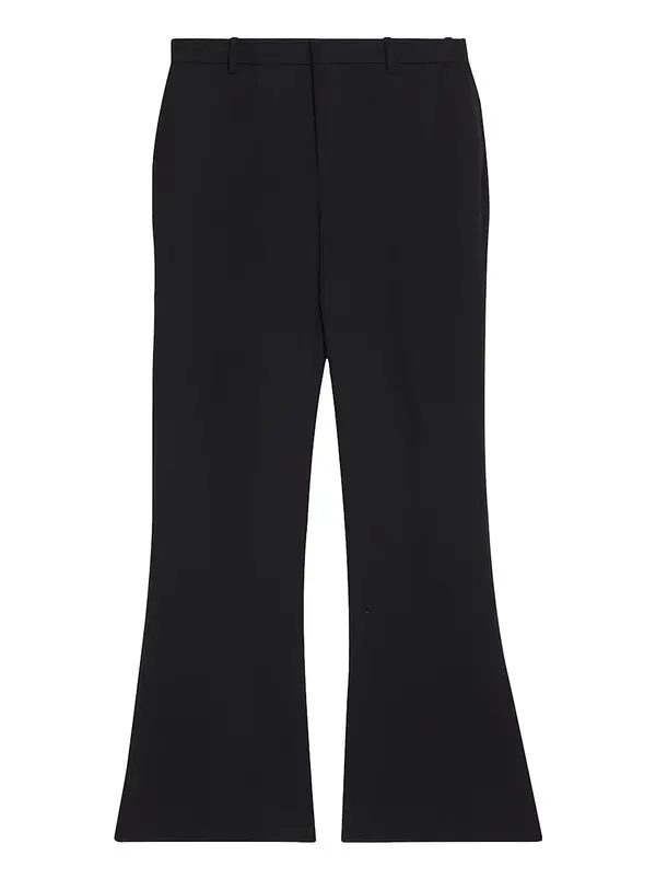 Bottega Veneta Wool Twill Flared Trousers - Black