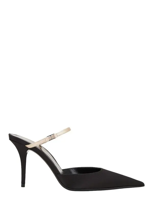 Saint Laurent Killer Mule - Nero & Partridge Pink