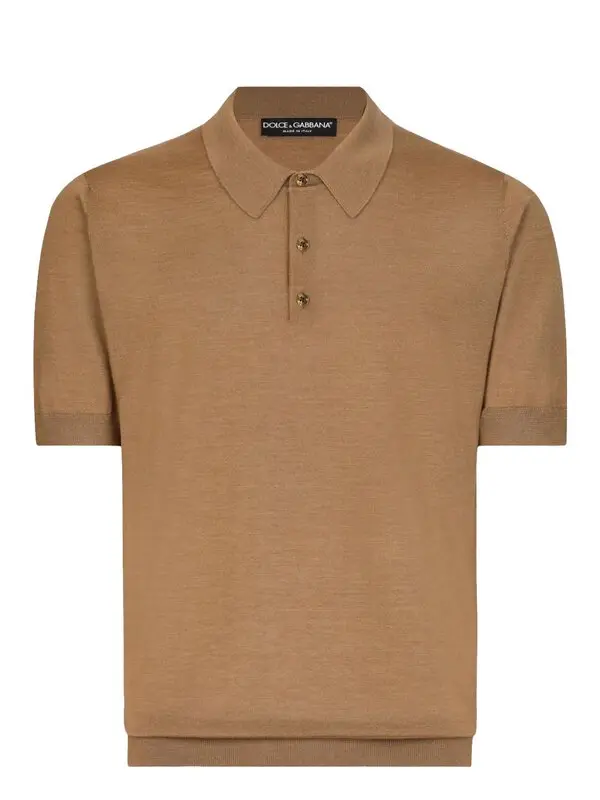Dolce & Gabbana Fine-knit Polo Shirt - Brown