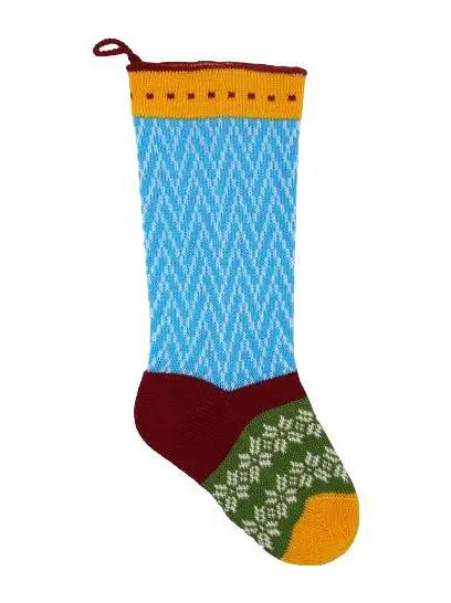 MELANGE COLLECTION Knit Holiday Stocking - Blue