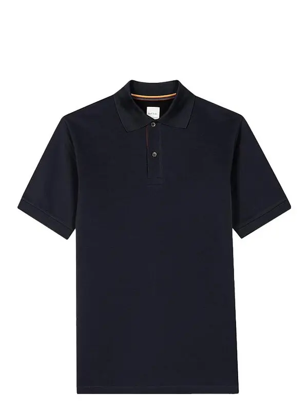 Paul Smith Ps Striped Placket Polo - Very Dark Navy