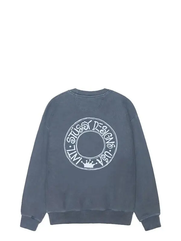 StÜssy Buana Pigment Dyed Crew - Navy Blue