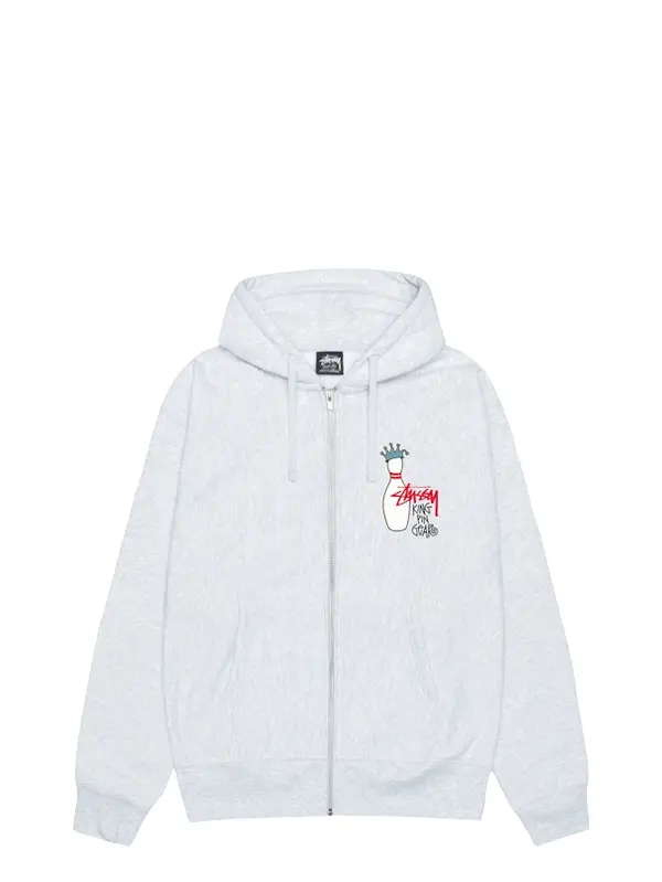 StÜssy Kingpin Zip Hoodie - Ash Heather