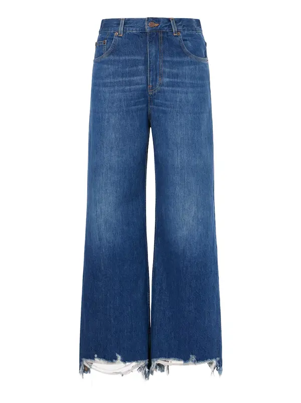 Chloé Mid-rise Wide-leg Jeans - Blue