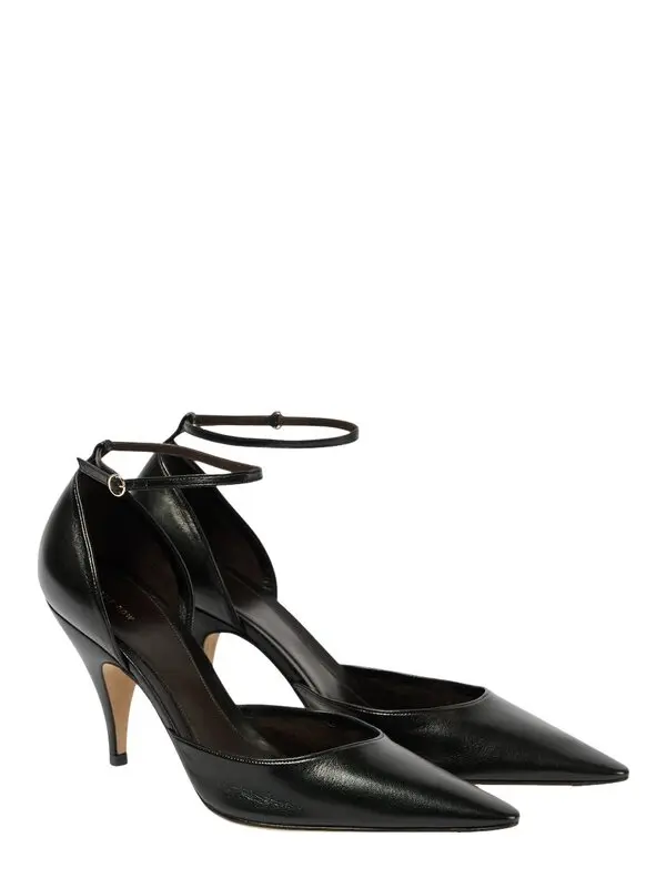 THE ROW Uxor Leather Pumps - Black