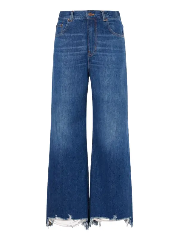 Chloé Mid-rise Wide-leg Jeans - Blue
