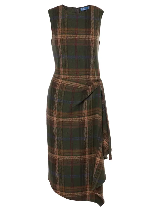 Ralph Lauren - Polo Ralph Lauren Plaid Wool-Blend Midi Dress