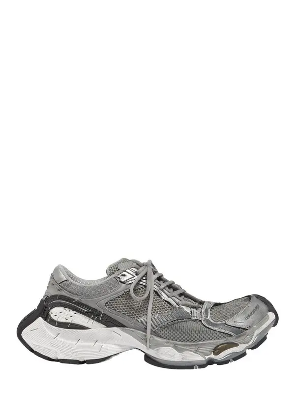 Balenciaga Stapler Runner Sneakers - Grey/wht/blk