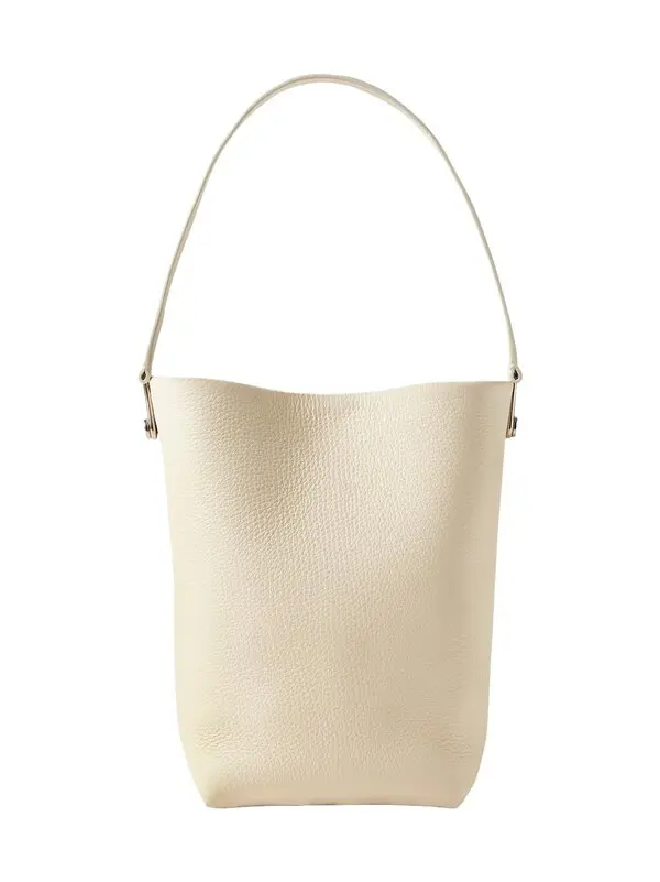 THE ROW Hook Small Textured-leather Tote - Neutrals