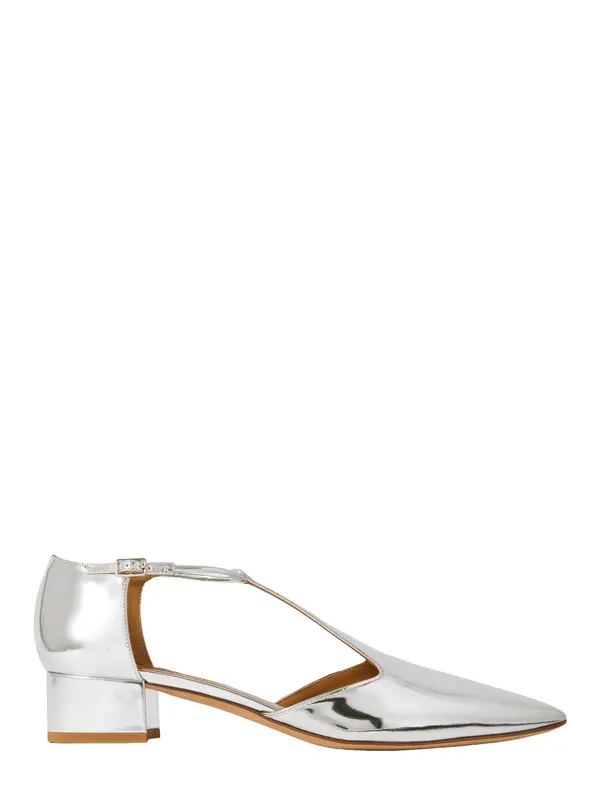 EMME PARSONS Chelsea Mirrored-leather Pumps - Silver