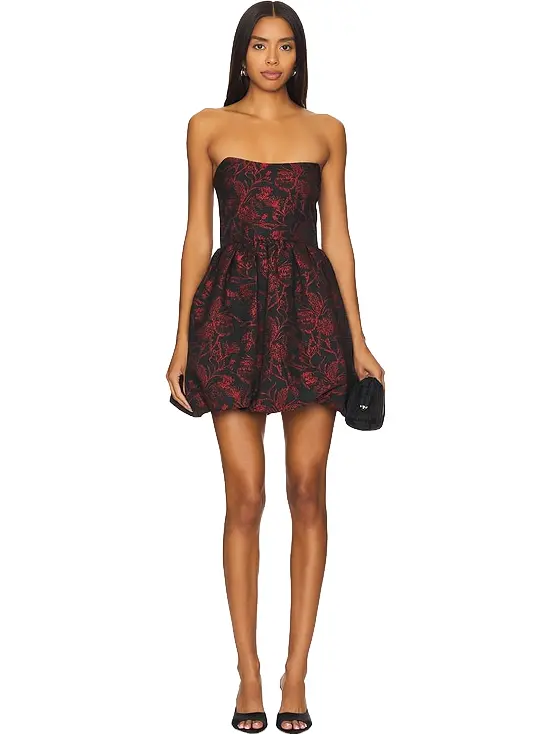 Amanda Uprichard Addison Mini Dress - Red & Black