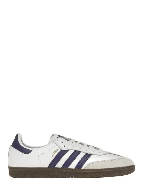 Adidas Samba Adv Sneakers - Cloud White/collegiate Purple/gold Metallic