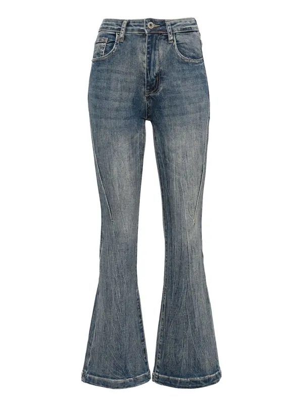 GROUND ZERO High-rise Flared Jeans - Blue