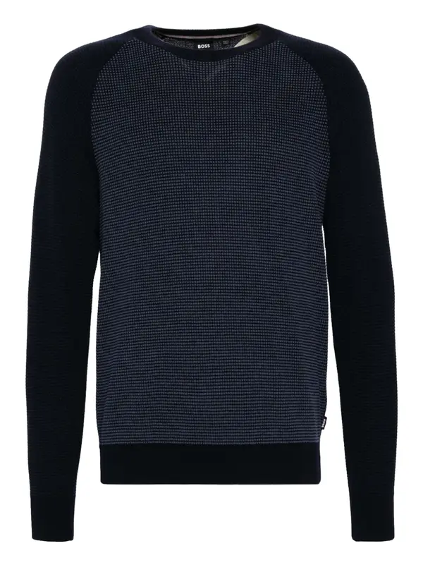 BOSS Dairon Two-tone Sweatshirt - Blue