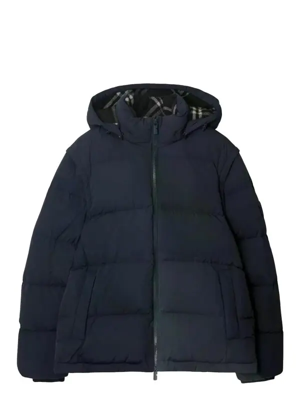 Burberry Detachable-sleeve Puffer Jacket - Blue