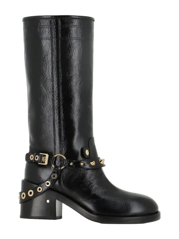 Laurence Dacade 70mm Stud-detail Leather Boots - Black