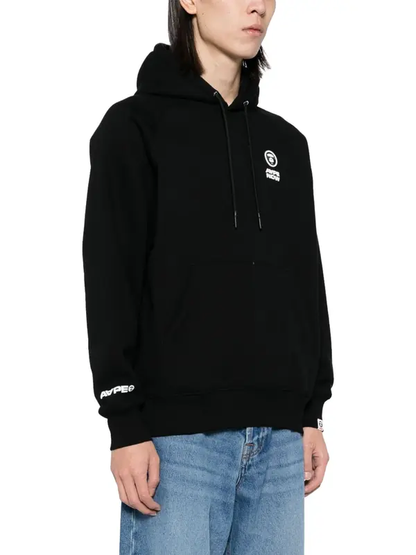 AAPE BY *A BATHING APE® Logo-patched Hoodie - Black