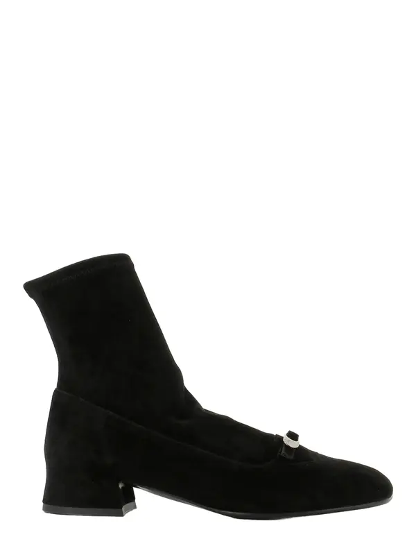 DEL CARLO Suede Ankle Boots - Black