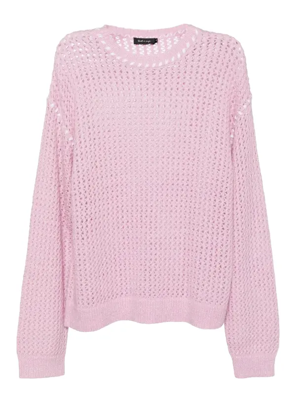 TOUT A COUP Open-knit Jumper - Pink
