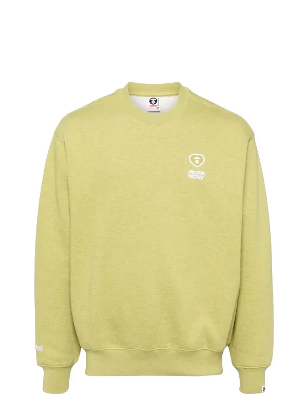 AAPE BY *A BATHING APE® Logo-patch Crew-neck Sweatshirt - Green