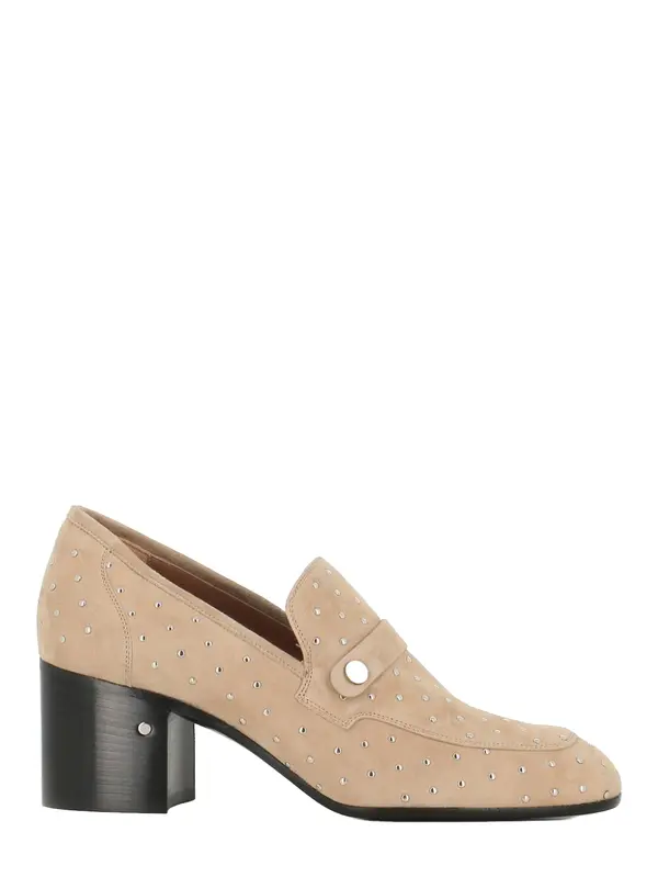 Laurence Dacade 70mm Stud-embellished Loafers - Neutrals