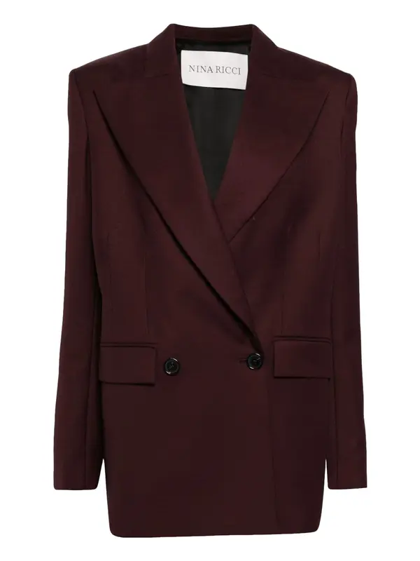 Nina Ricci Gabardine Blazer - Red