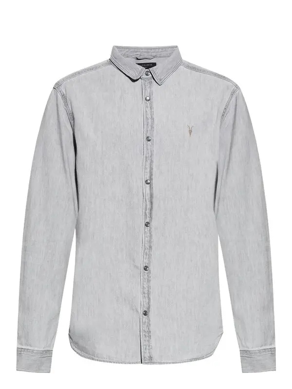 ALLSAINTS Gleason Cotton Shirt - Grey