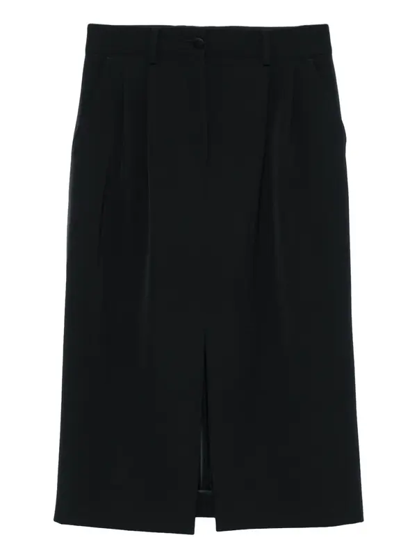 Dolce & Gabbana Pleated Midi Skirt - Black