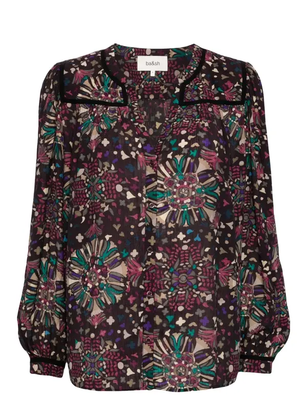 Ba&sh Faizae Graphic Print Shirt - Purple