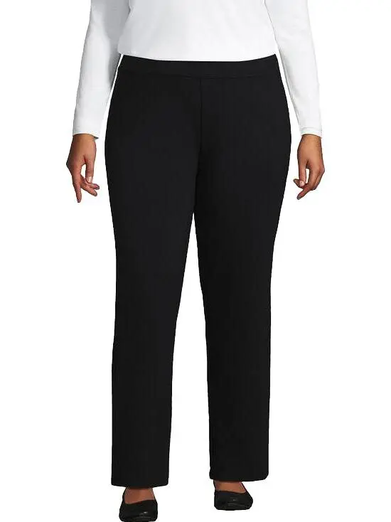 LANDS' END Starfish Mid Rise Straight Leg Pants - Black