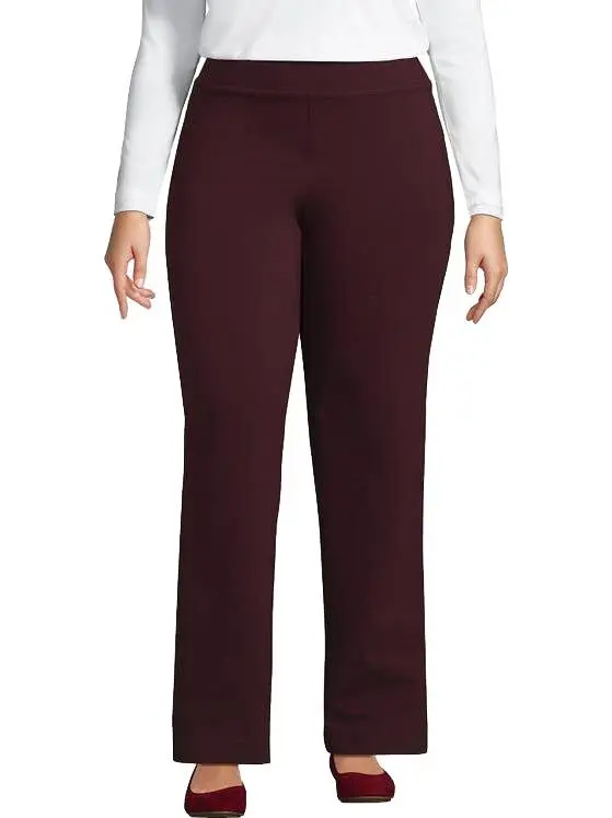 LANDS' END Starfish Mid Rise Straight Leg Pants - Lush Burgundy