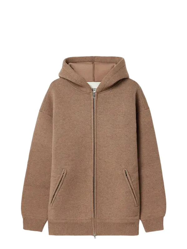 Isabel Marant Lanny Wool-blend Hoodie - Brown