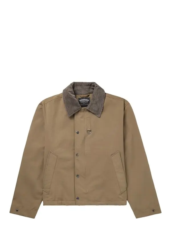 FRIZMWORKS Heritage Corduroy-trimmed Cotton-blend Jacket - Neutrals