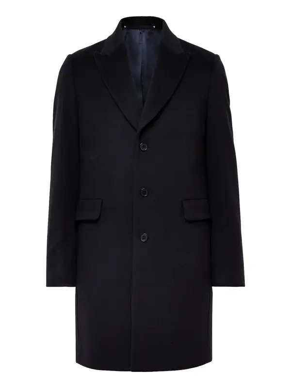 Paul Smith Slim-fit Wool And Cashmere-blend Felt Coat - Black