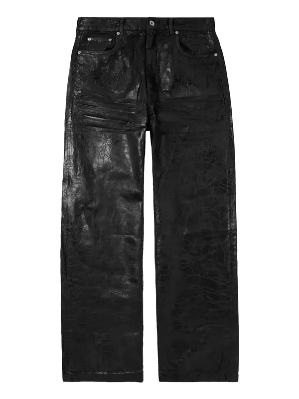 Rick Owens Straight-leg Distressed Jeans - Black