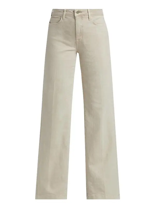 L'Agence Scottie High-rise Wide-leg Pants - Biscuit