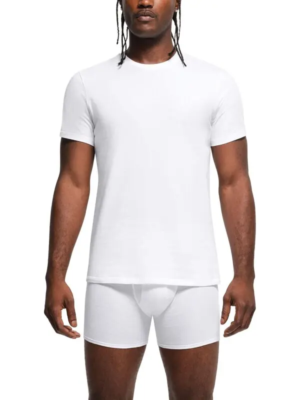 SKIMS Lightweight T Shirt 3 Pack | White | | Basics - Chalk