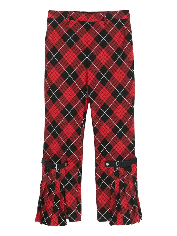 Jean Paul Gaultier Plaid-check Trousers - Red