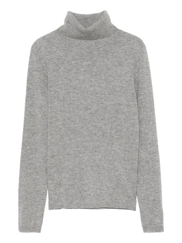 ALLUDE Roll Neck Sweater - Grey